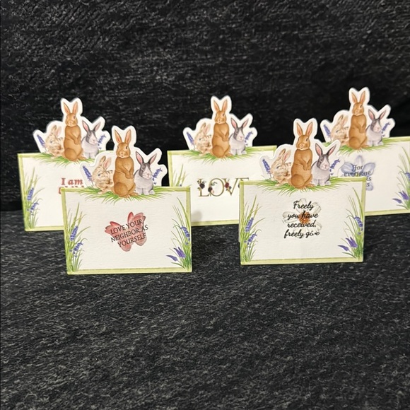 Other | Easter Bunny Place Cards Set Of 5 Cards | Poshmark